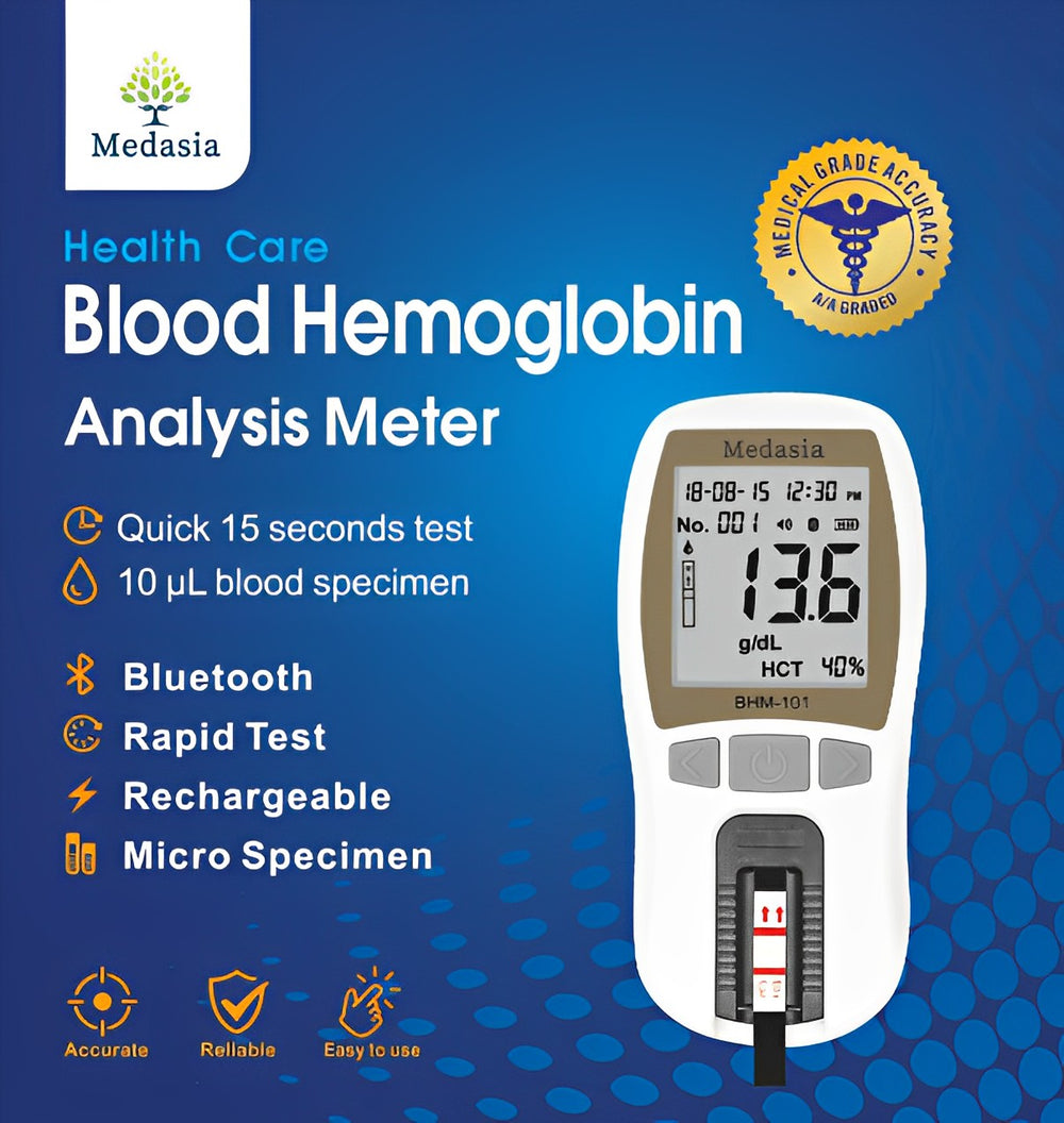 Bluetooth Hemoglobin Meter for Fast, Accurate Testing – MEDASIA HEALTHCARE